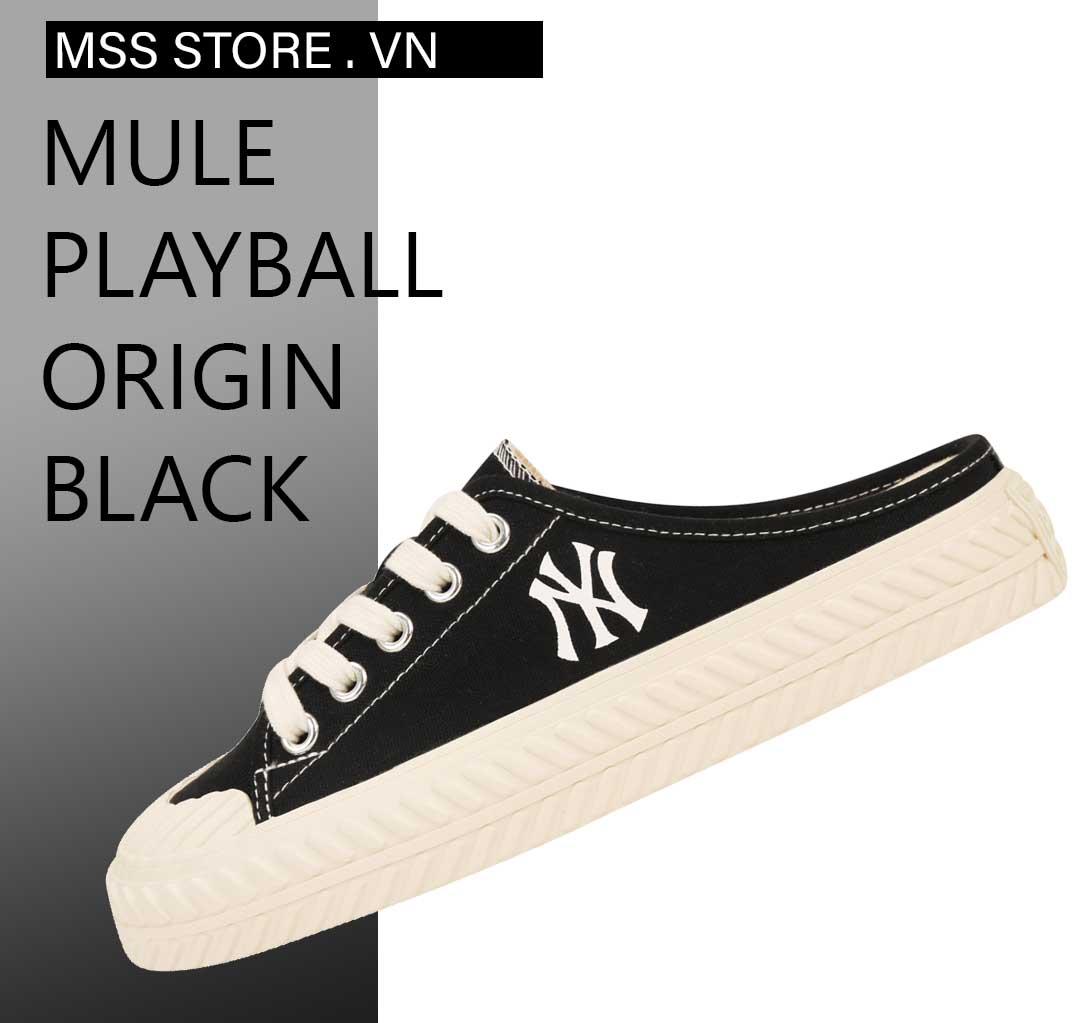 Giày MLB PLayBall Origin Mule ‘Black’